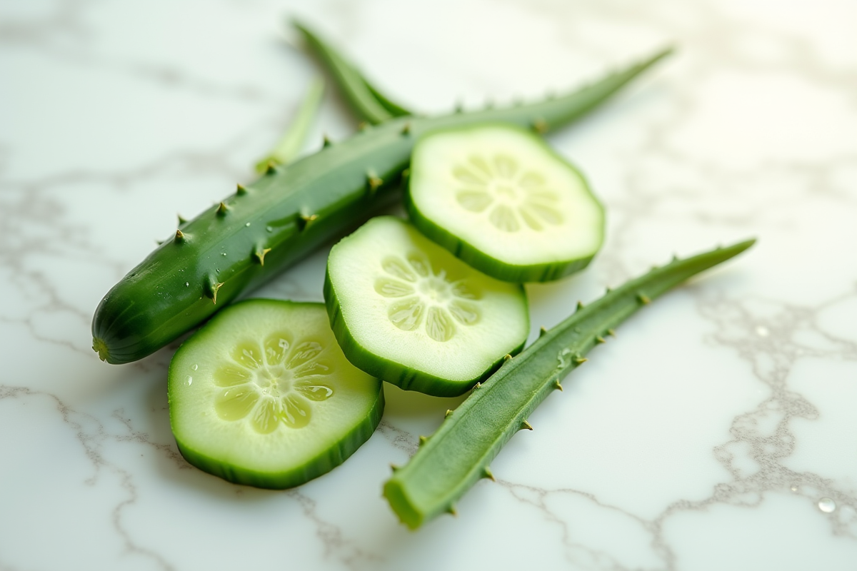 Utiliser du concombre avec de l'aloe vera : bienfaits et astuces à ...